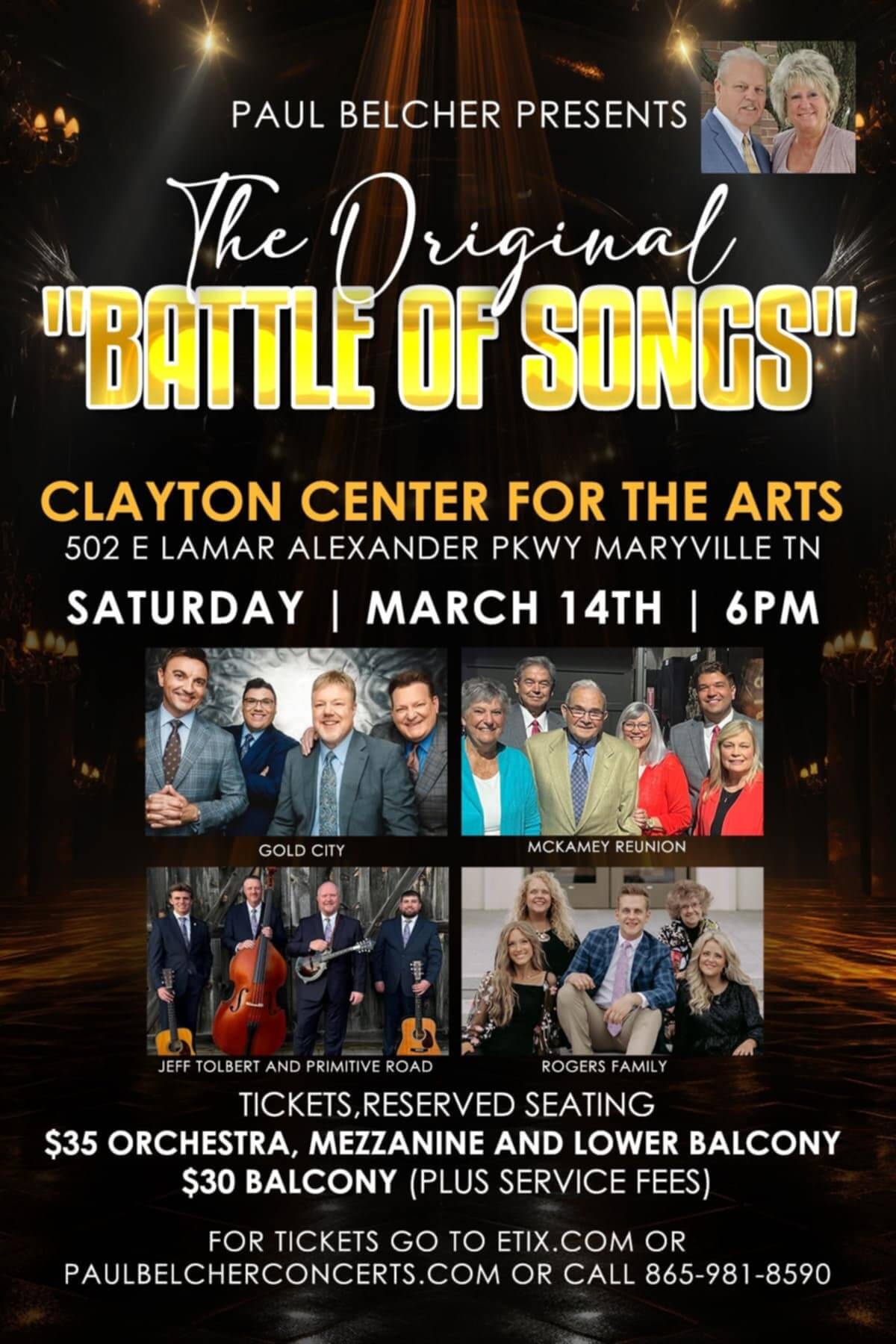 Paul Belcher: The Original Battle of Songs - Clayton Center for the Arts